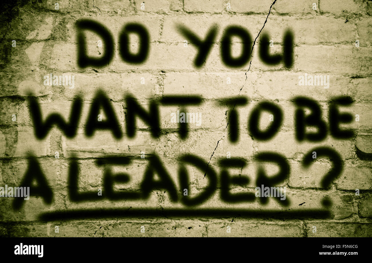 Do You Want To Be A Leader Concept Stock Photo - Alamy