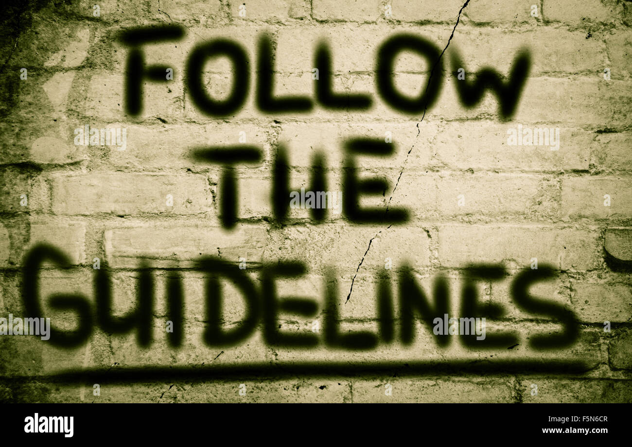 Follow The Guidelines Concept Stock Photo - Alamy