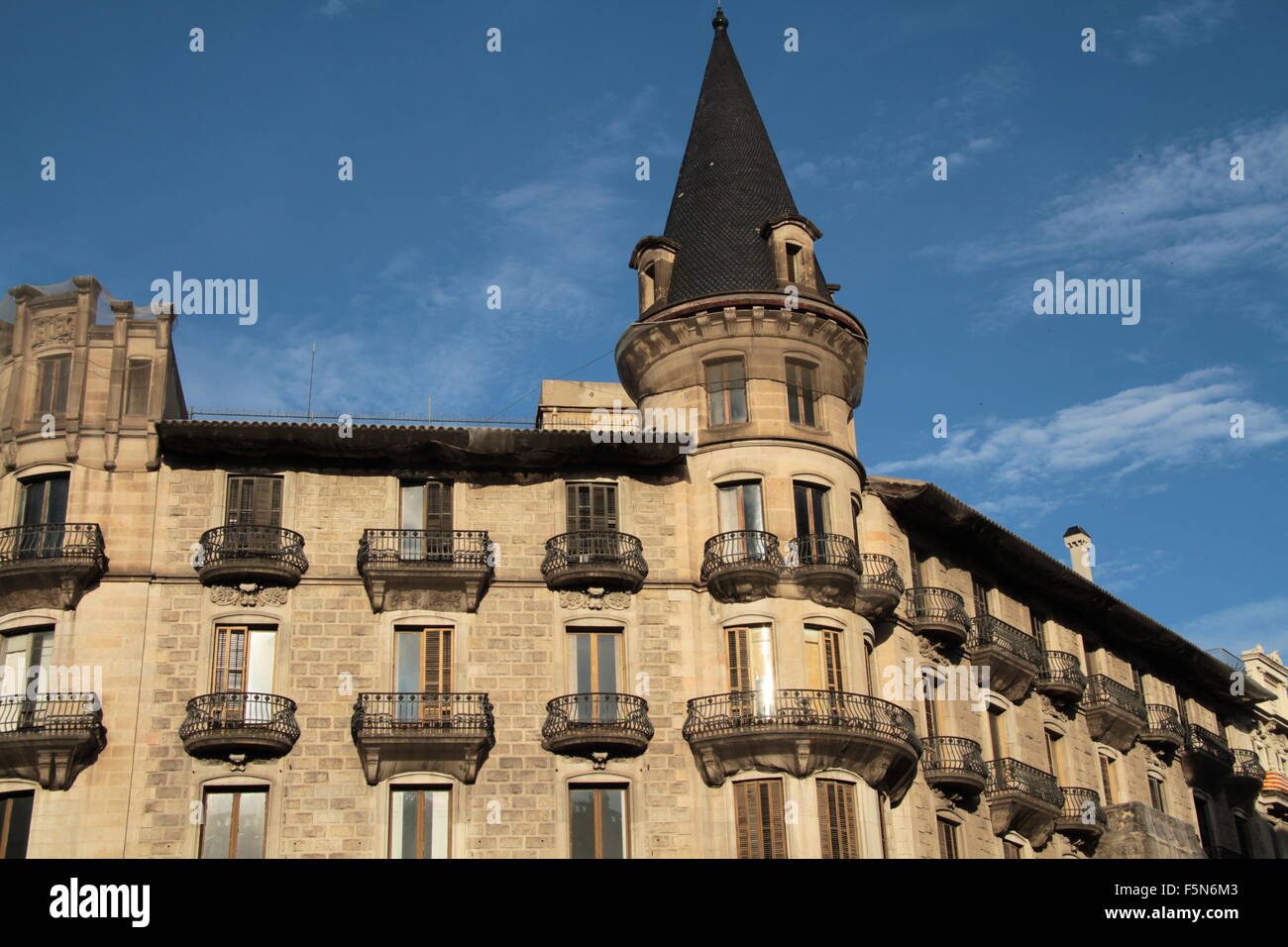 Building facade, Barcelona, Spain Stock Photo - Alamy