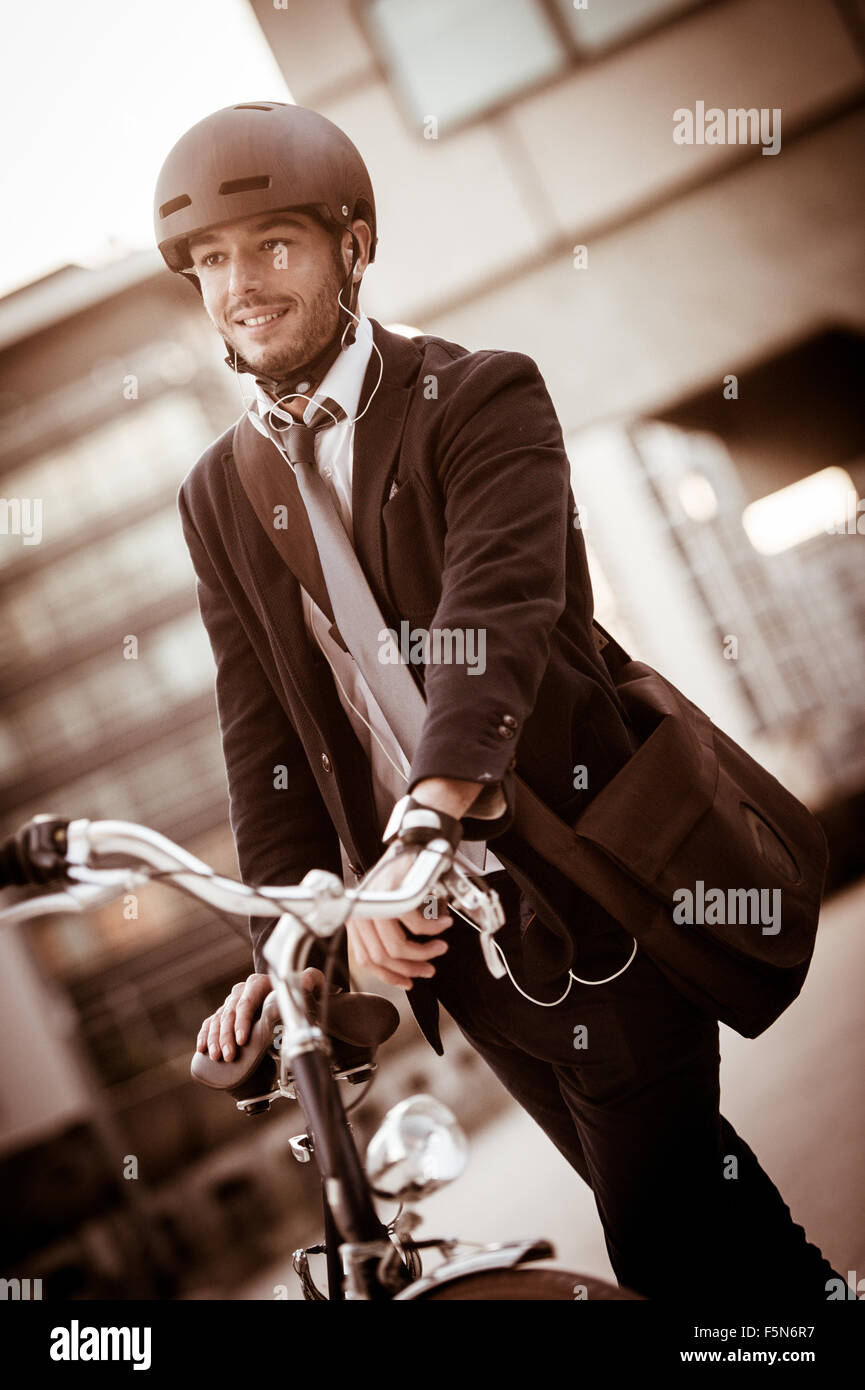 Man riding on a bicycle very fast hi-res stock photography and images ...