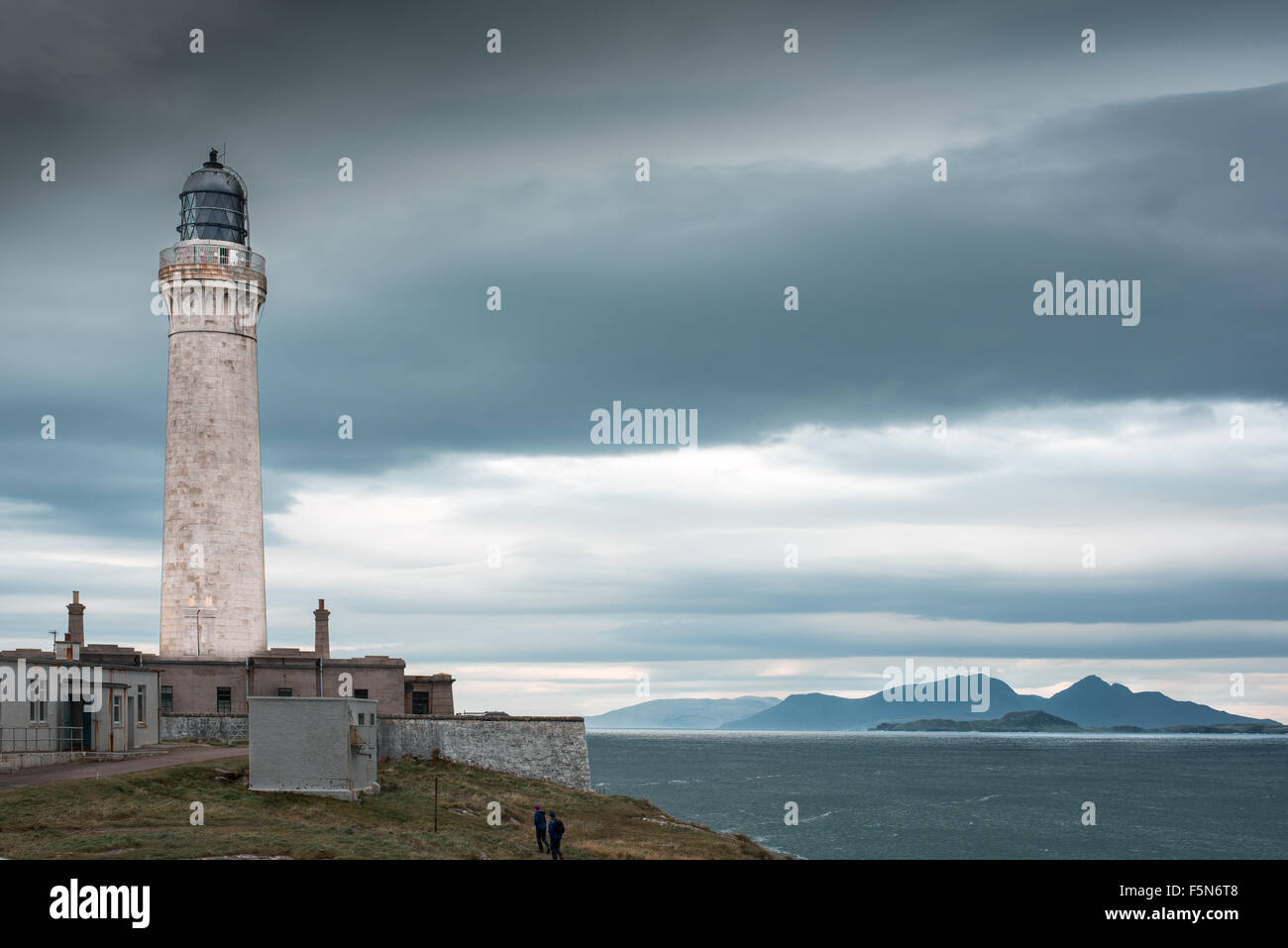 Lighthouse at Ardnamurchan Point, the most westerly land on mainland ...