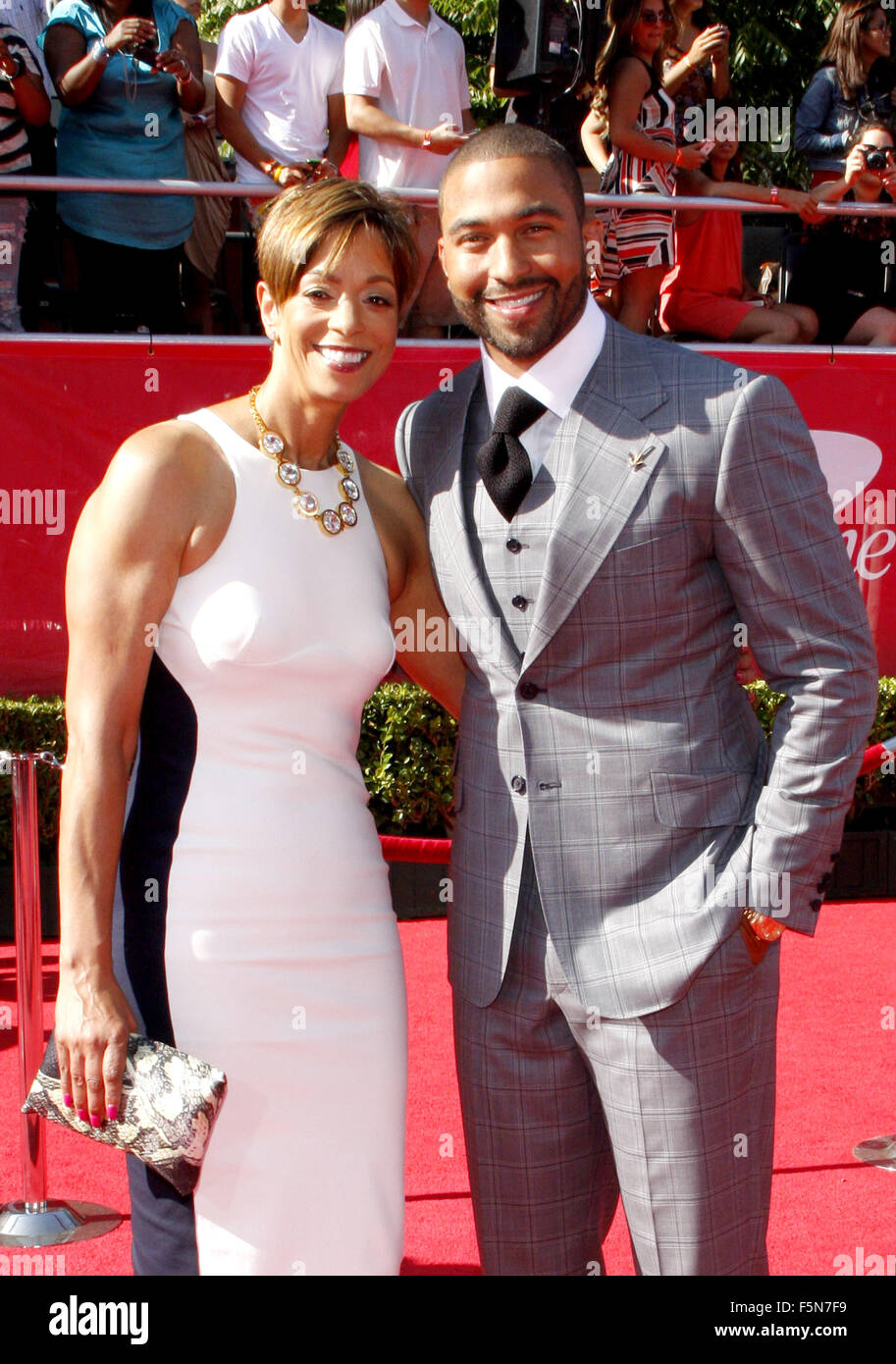 Matt Kemp and Judy Henderson at the 2012 ESPY Awards held at the Nokia Theatre L.A. Live in Los ...