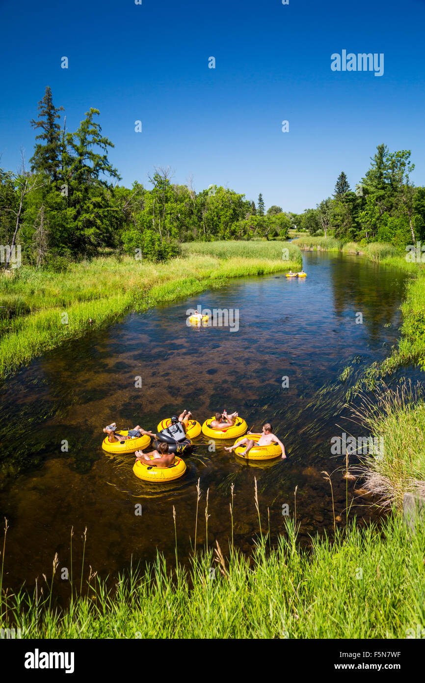 Tubing on the Otter-Tail River in Northern Minnesota, USA Stock Photo ...