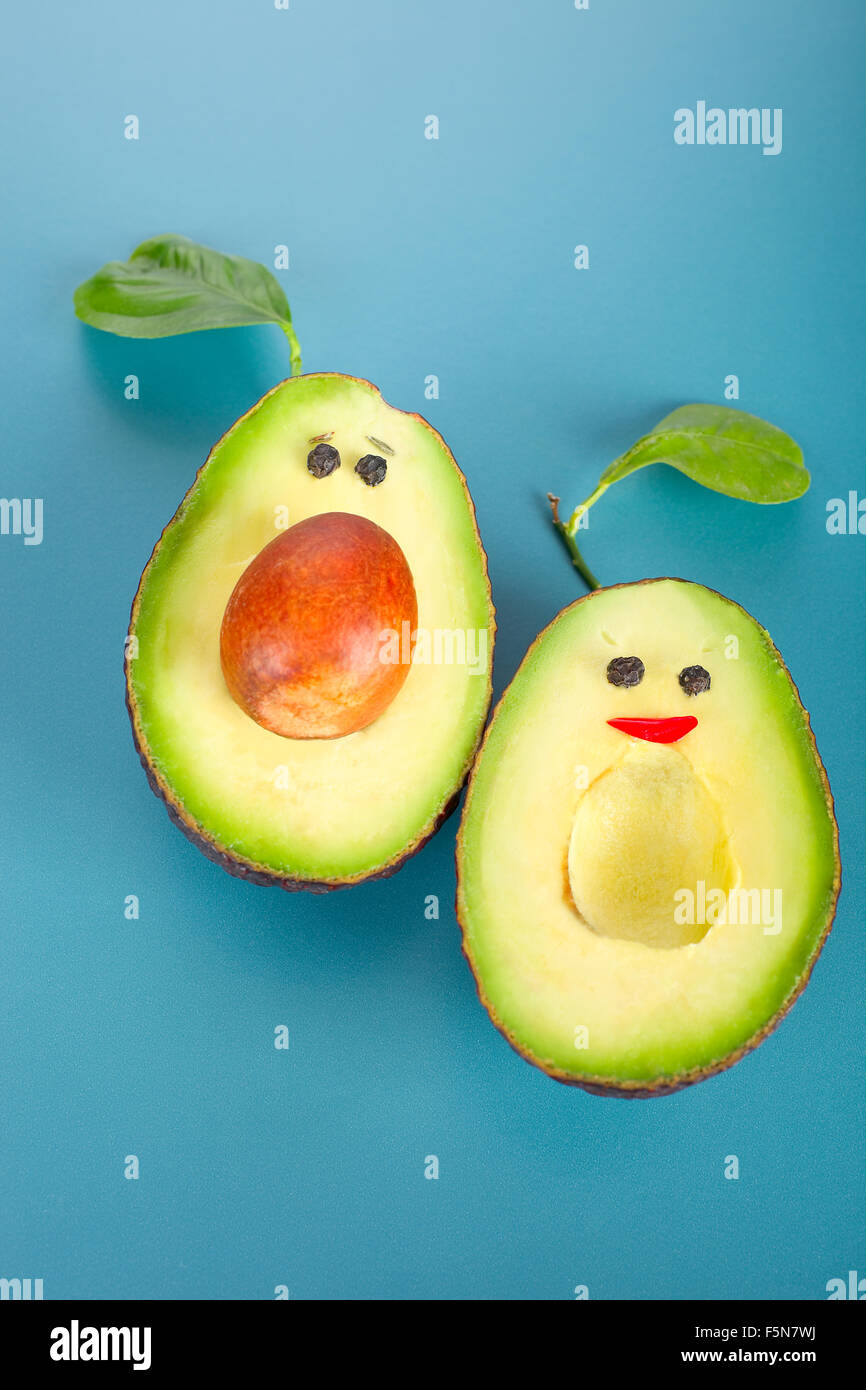 Funny food- avocado couple Stock Photo - Alamy