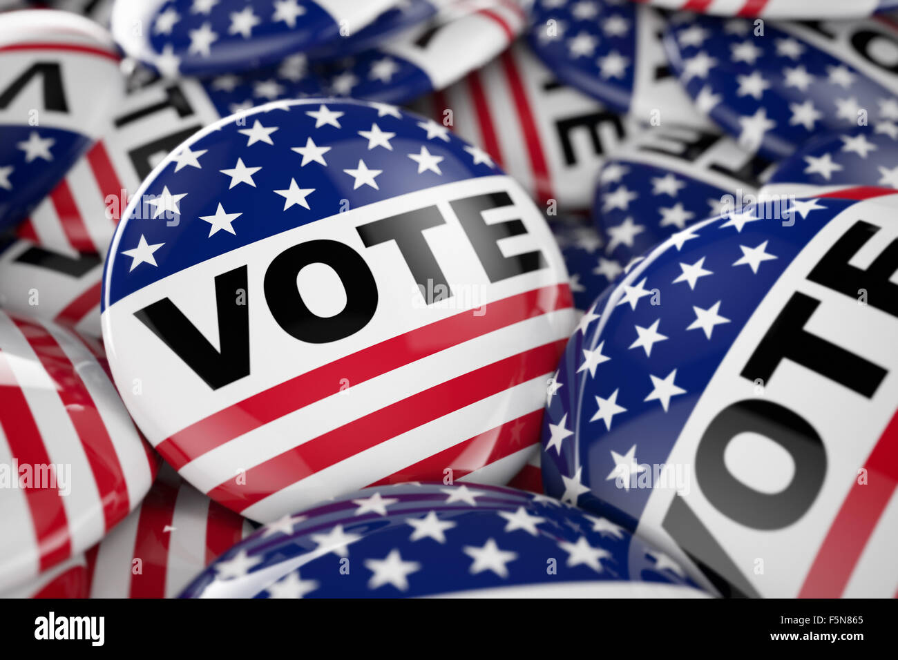 Vote button in between many other buttons in a box Stock Photo - Alamy