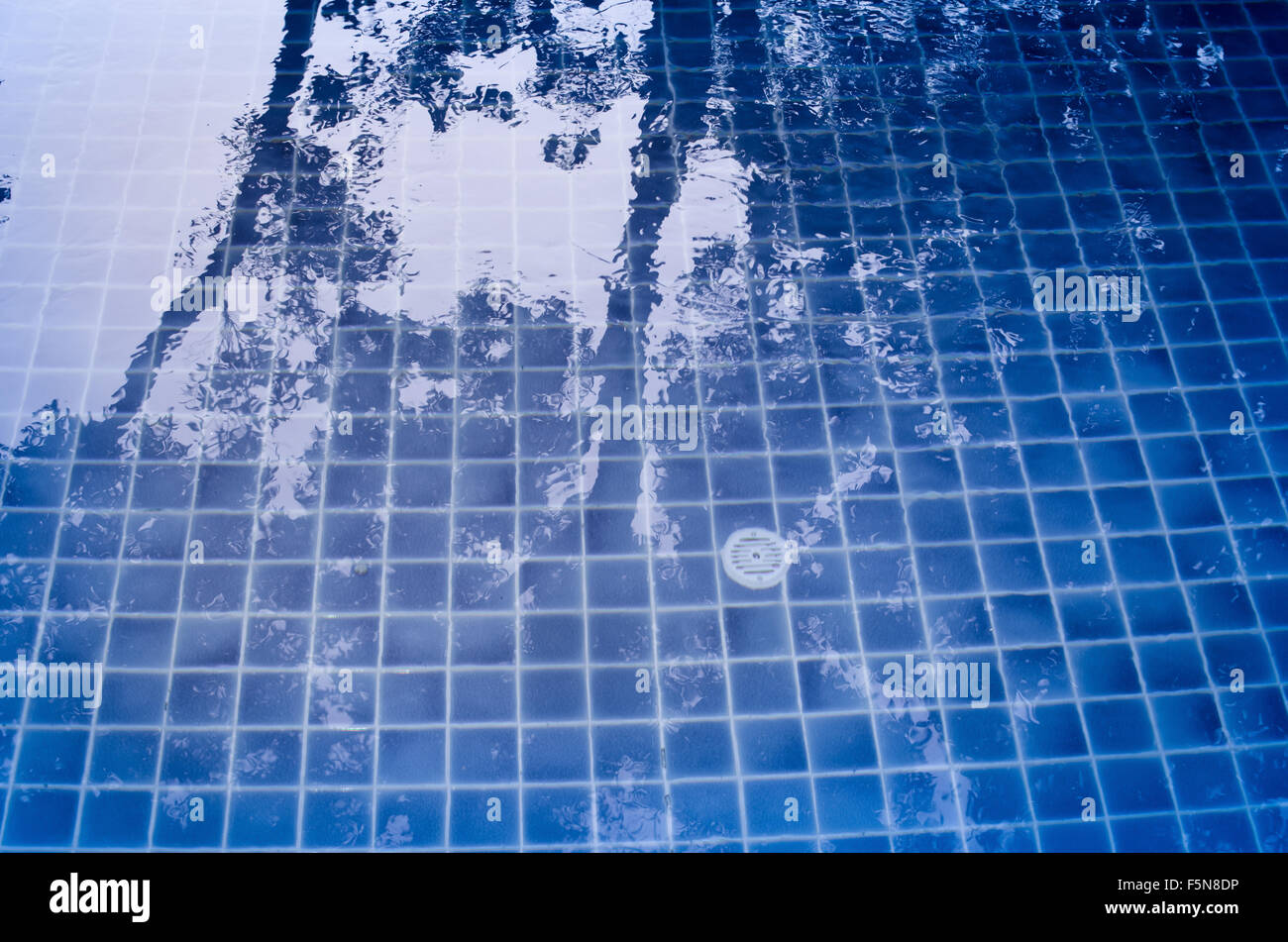 Light Blue swimming pool rippled water texture reflection Stock Photo ...