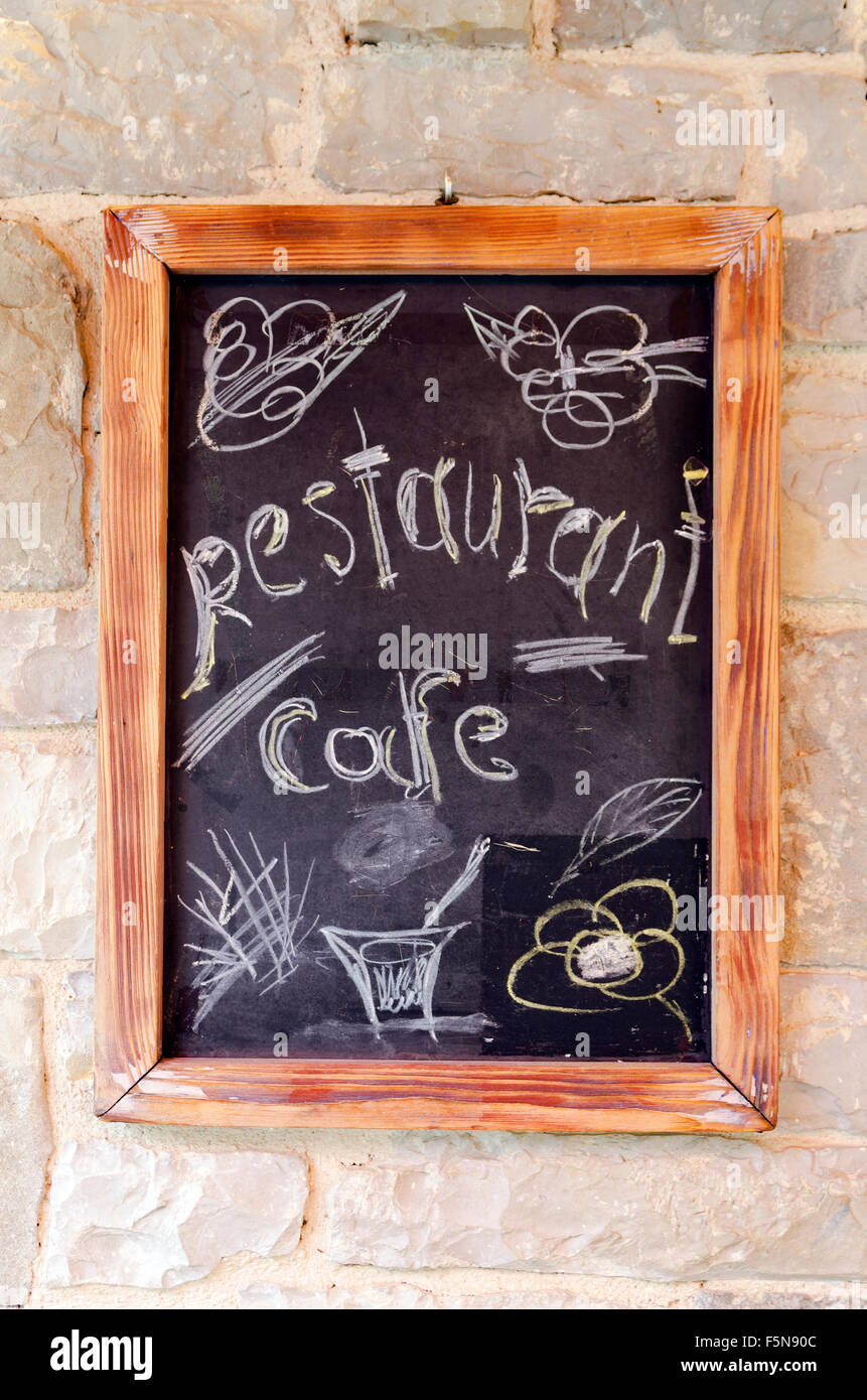 Cafe open symbol blackboard hi-res stock photography and images - Alamy