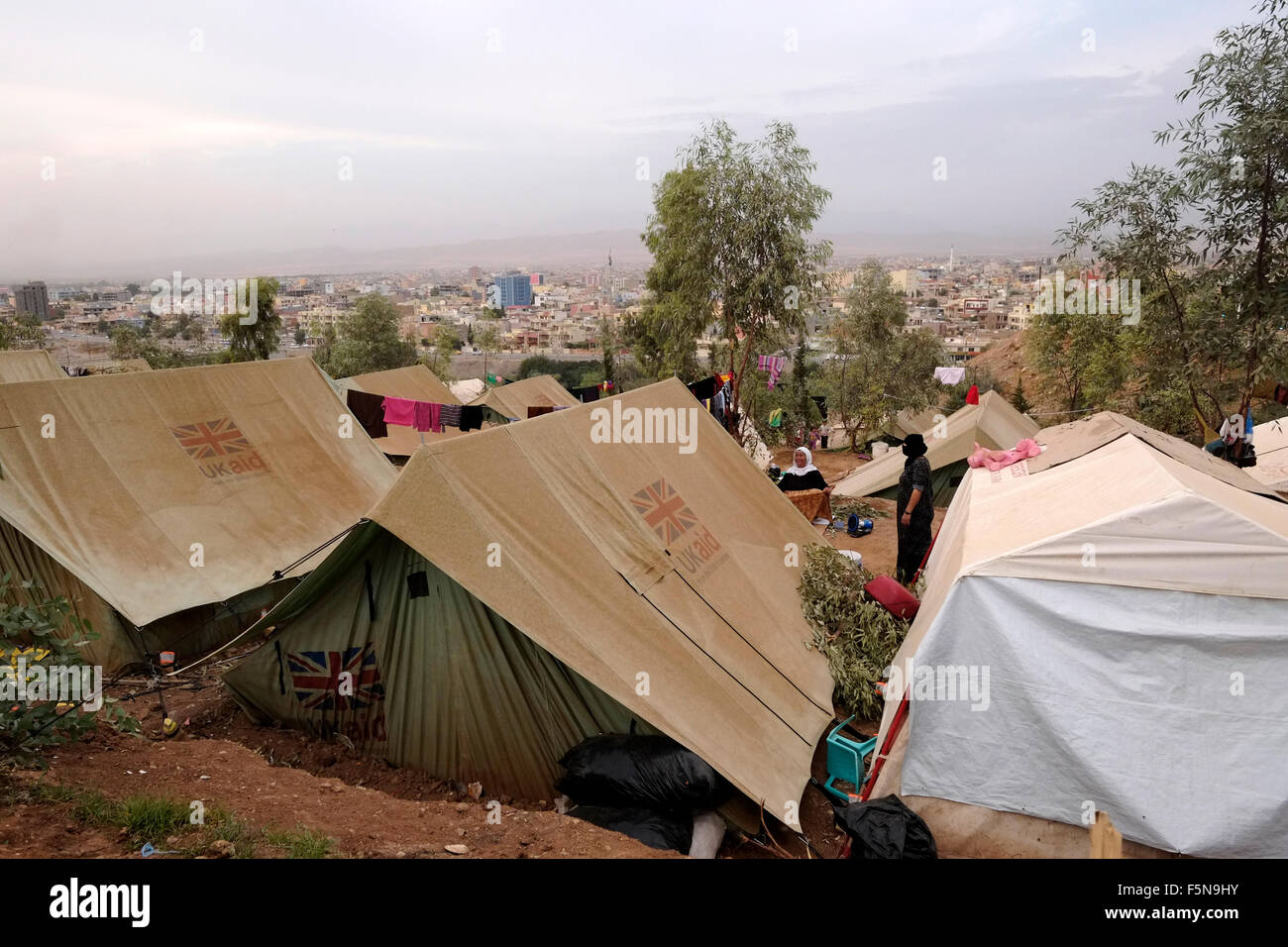 Temporary shelter tents donated by UK aid (The United Kingdom ...