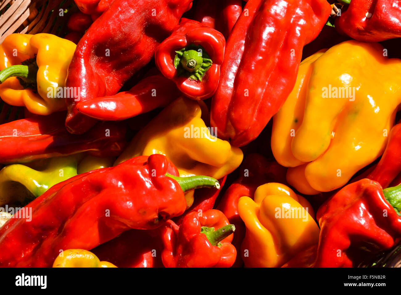 Peppers background texture Stock Photo - Alamy