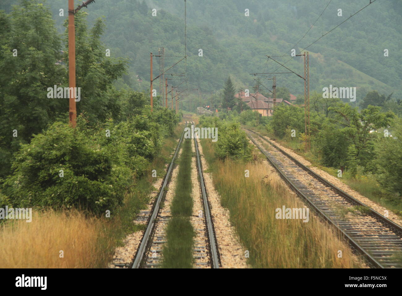 train lines Croatia Stock Photo - Alamy