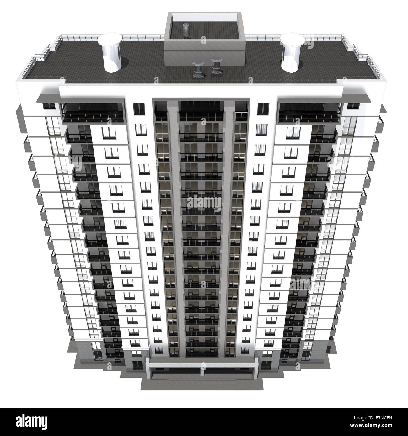 3d rendering of modern multi-storey residential building Stock Photo ...