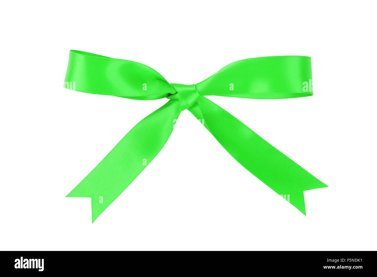 handmade green ribbon bow from above Stock Photo - Alamy