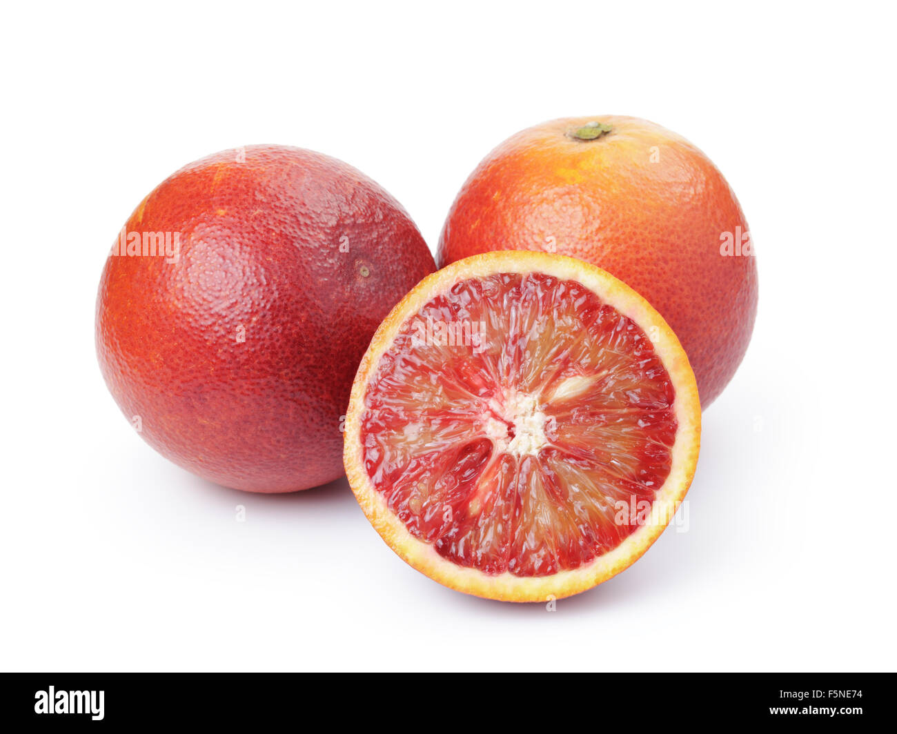 ripe red oranges isolated Stock Photo - Alamy