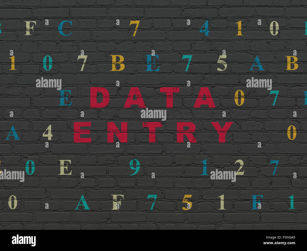 Data concept: Data Entry on wall background Stock Photo - Alamy