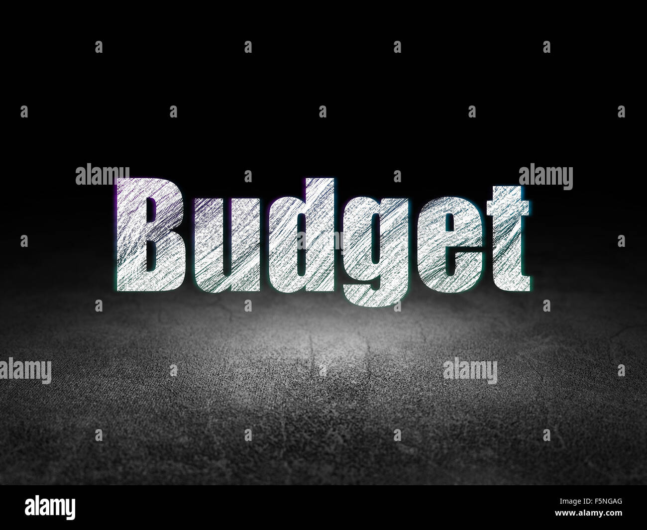 Money concept: Budget in grunge dark room Stock Photo - Alamy