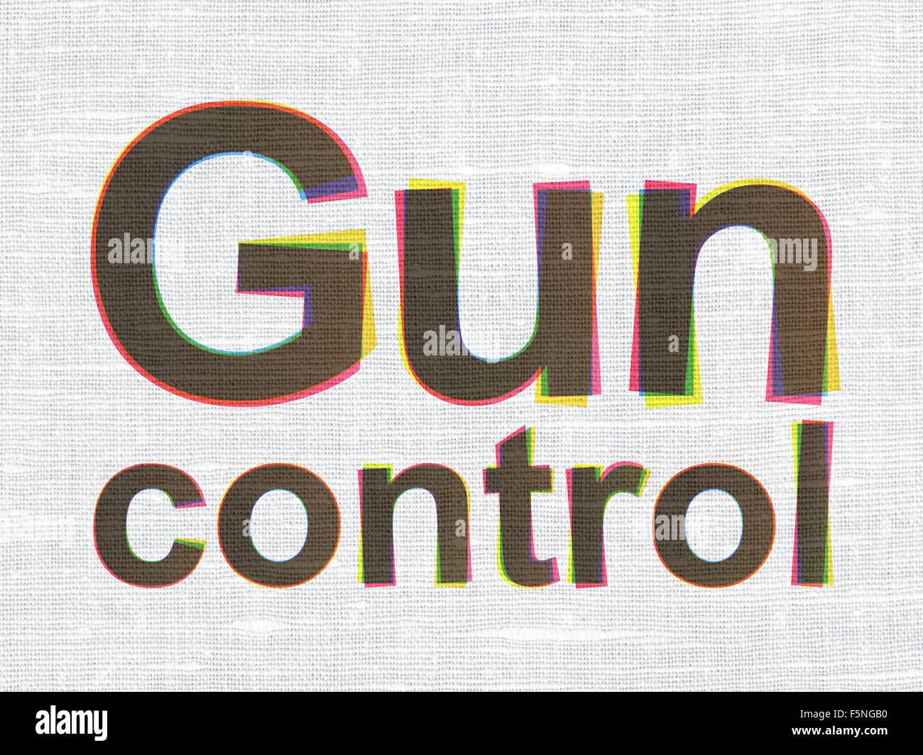Privacy concept: Gun Control on fabric texture background Stock Photo ...