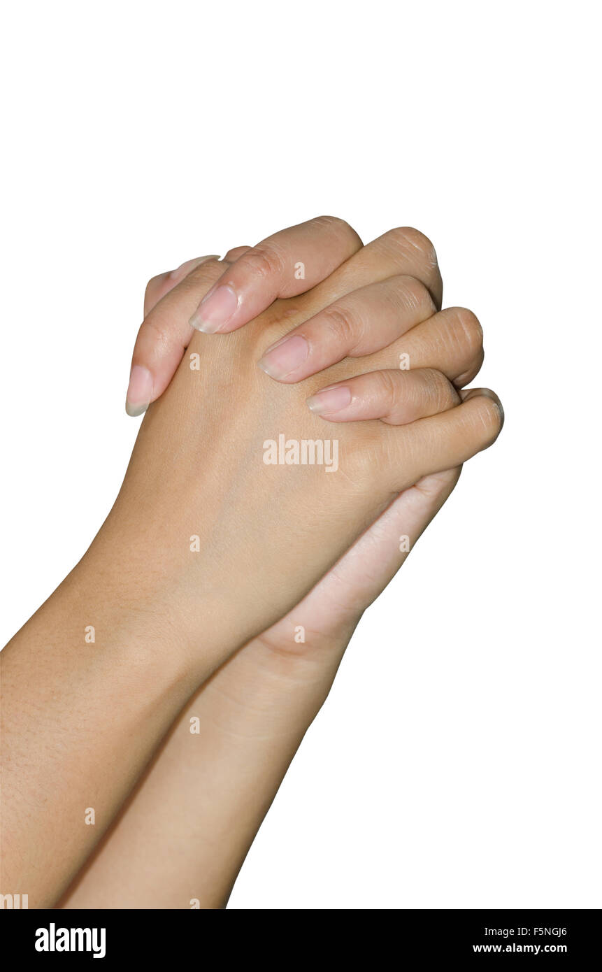 Hand on the isolated background Stock Photo - Alamy