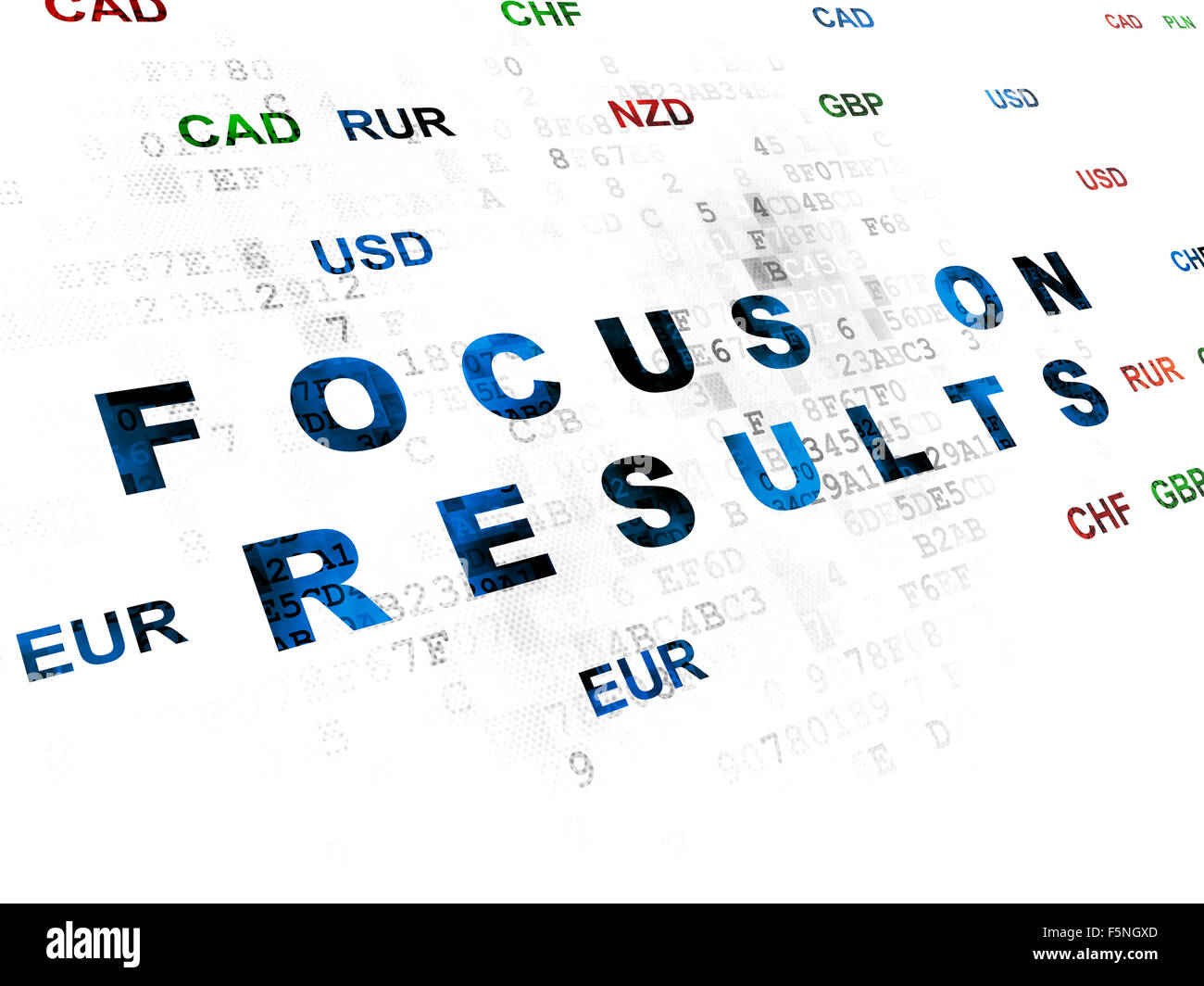 Business concept: Focus on RESULTS on Digital background Stock Photo ...