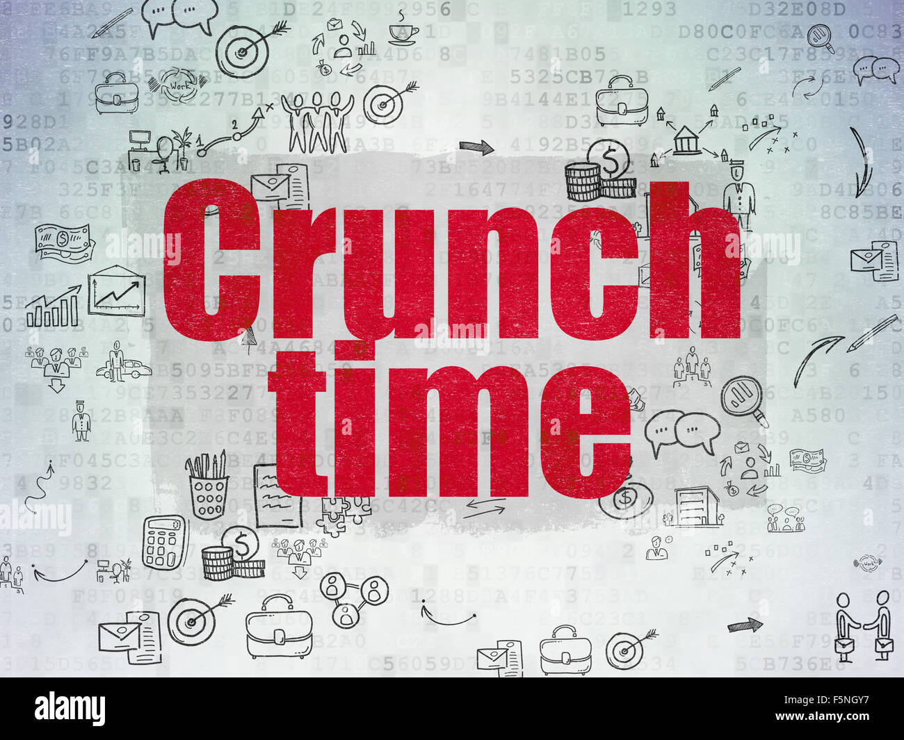 Business concept: Crunch Time on Digital Paper background Stock Photo ...