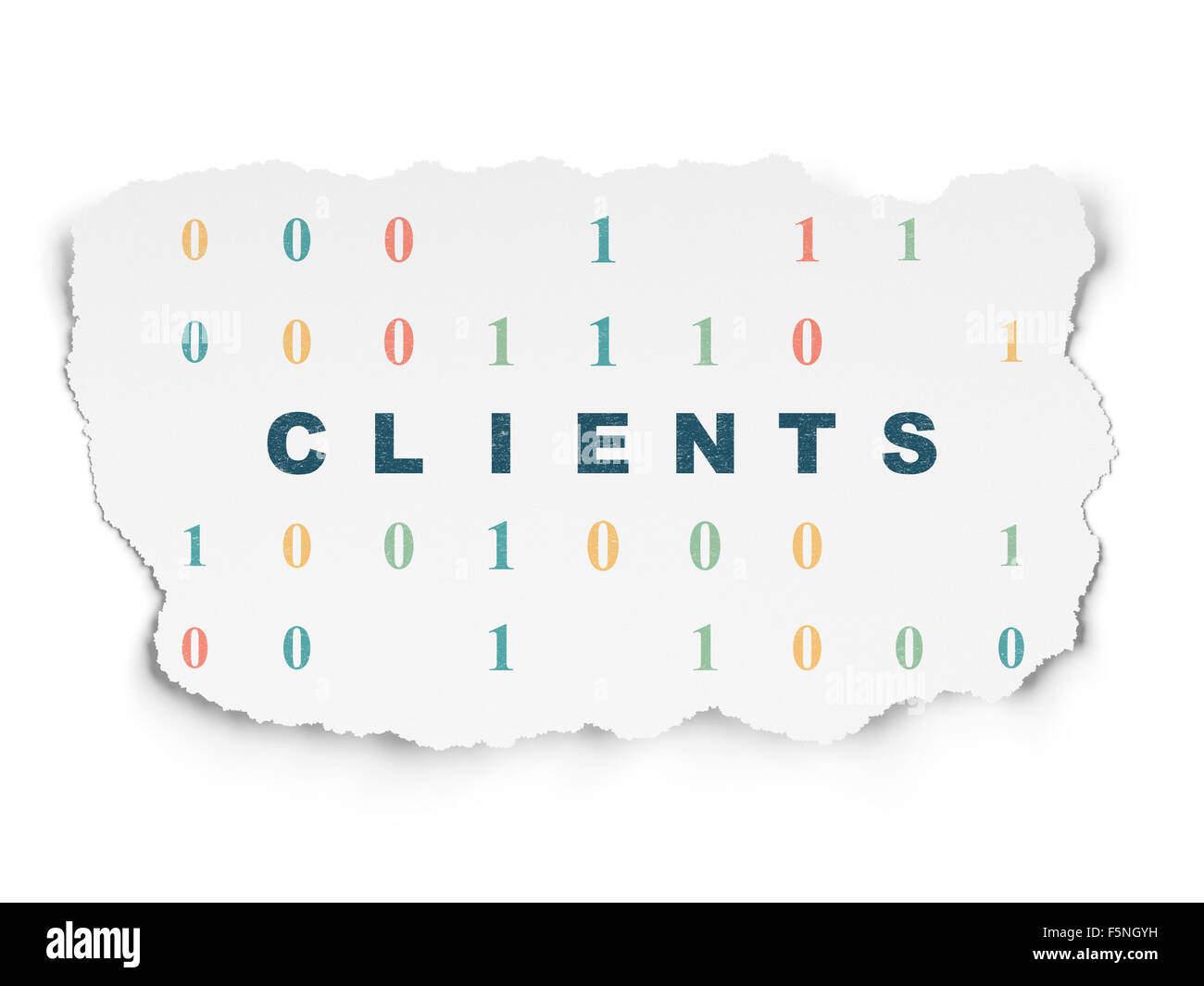 Business concept: Clients on Torn Paper background Stock Photo - Alamy