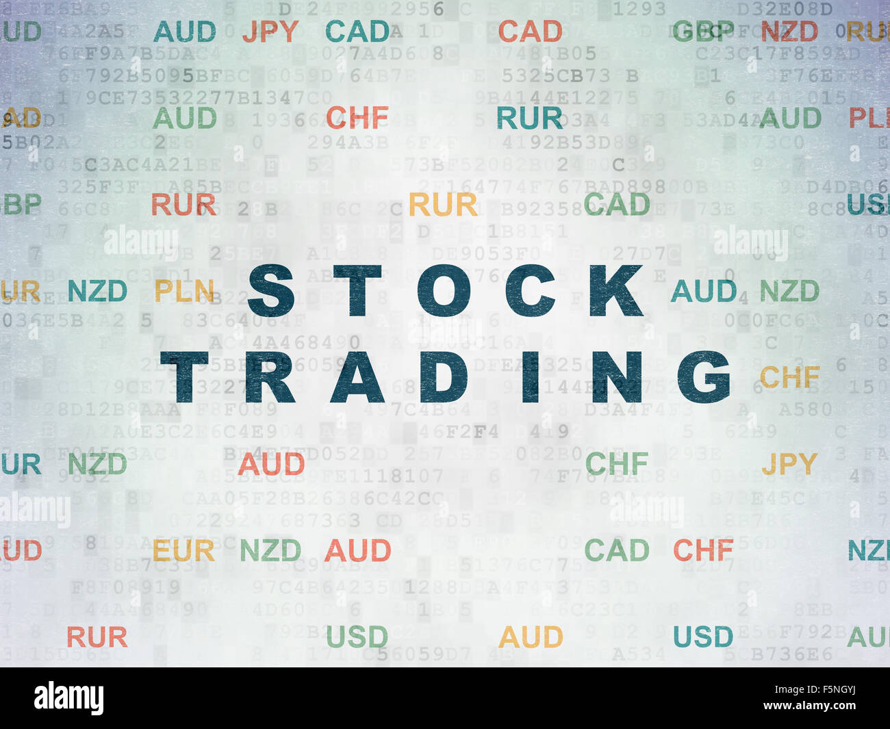 Business concept: Stock Trading on Digital Paper background Stock Photo ...