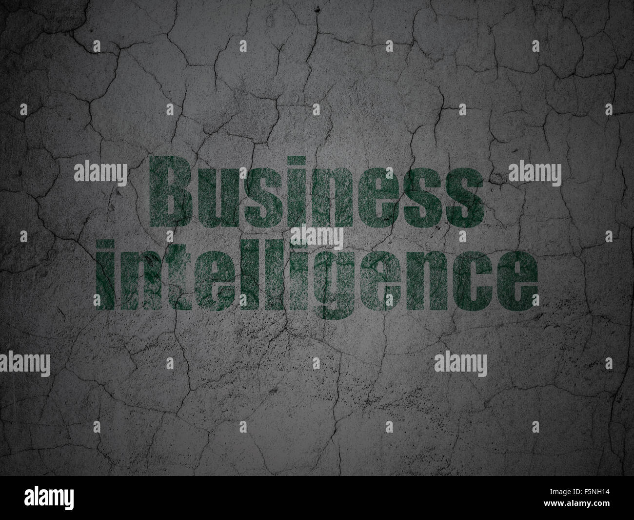 Business concept: Business Intelligence on grunge wall background Stock ...