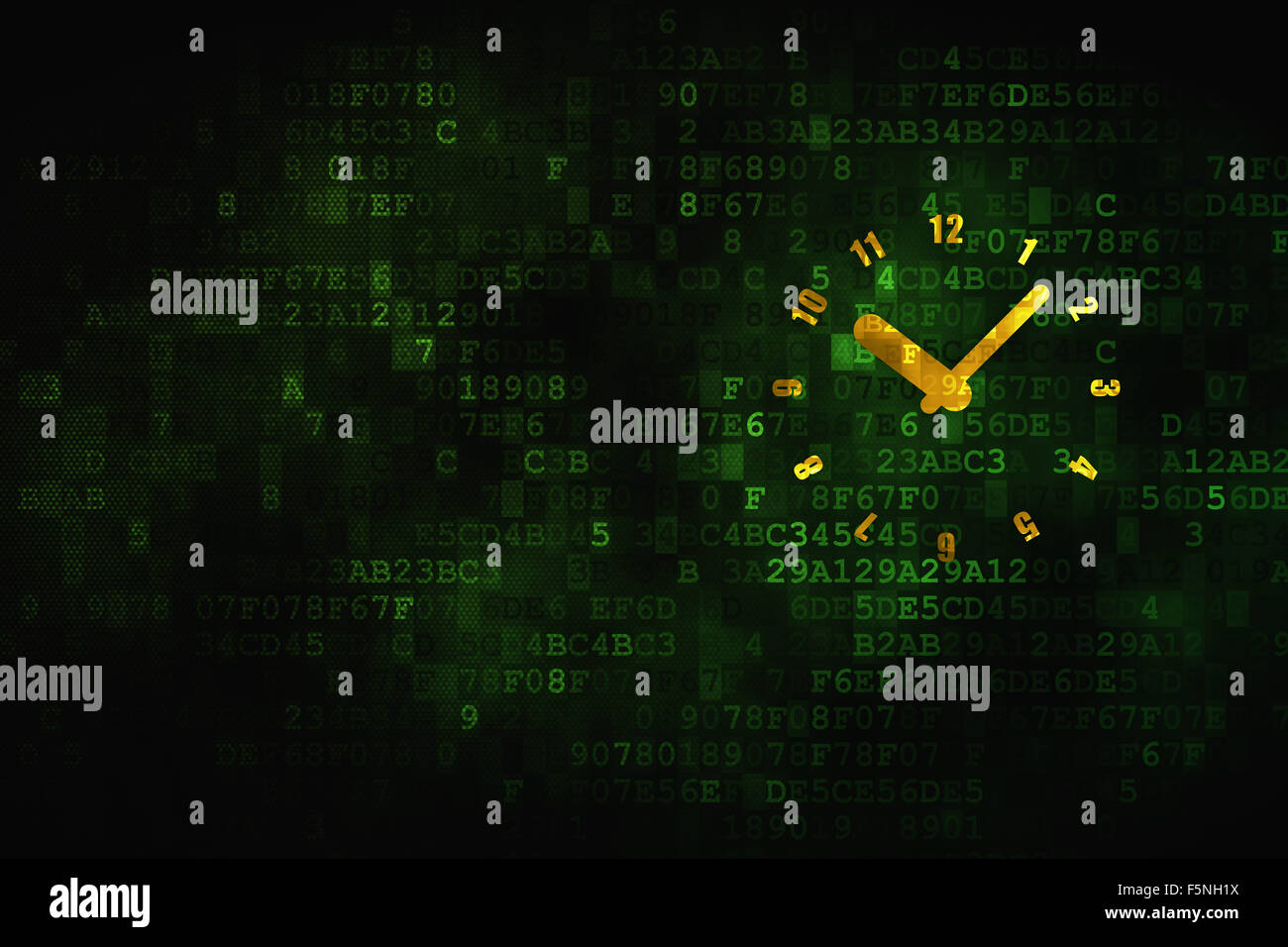 Timeline concept: Clock on digital background Stock Photo - Alamy