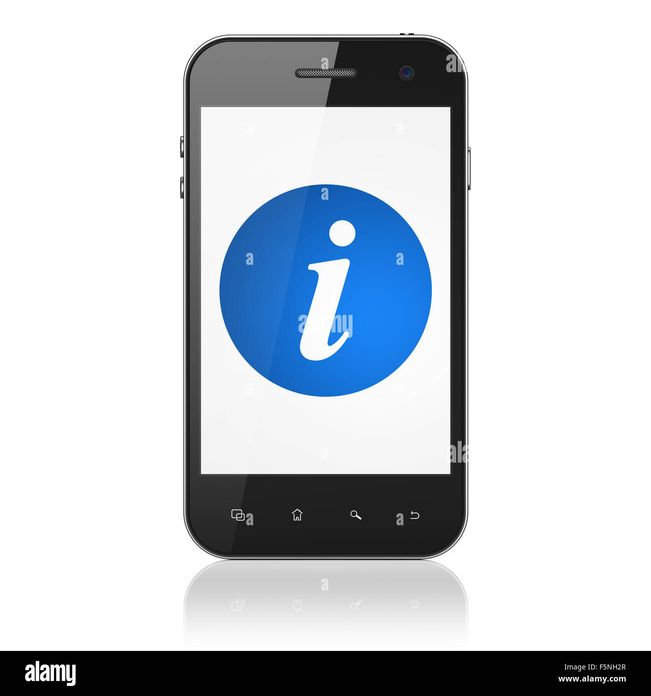 Web development concept: Smartphone with Information on display Stock ...