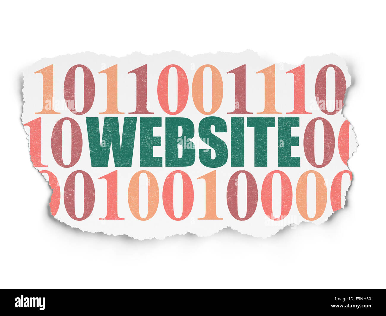 Web development concept: Website on Torn Paper background Stock Photo ...