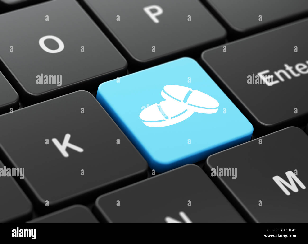 Healthcare concept: Pills on computer keyboard background Stock Photo ...