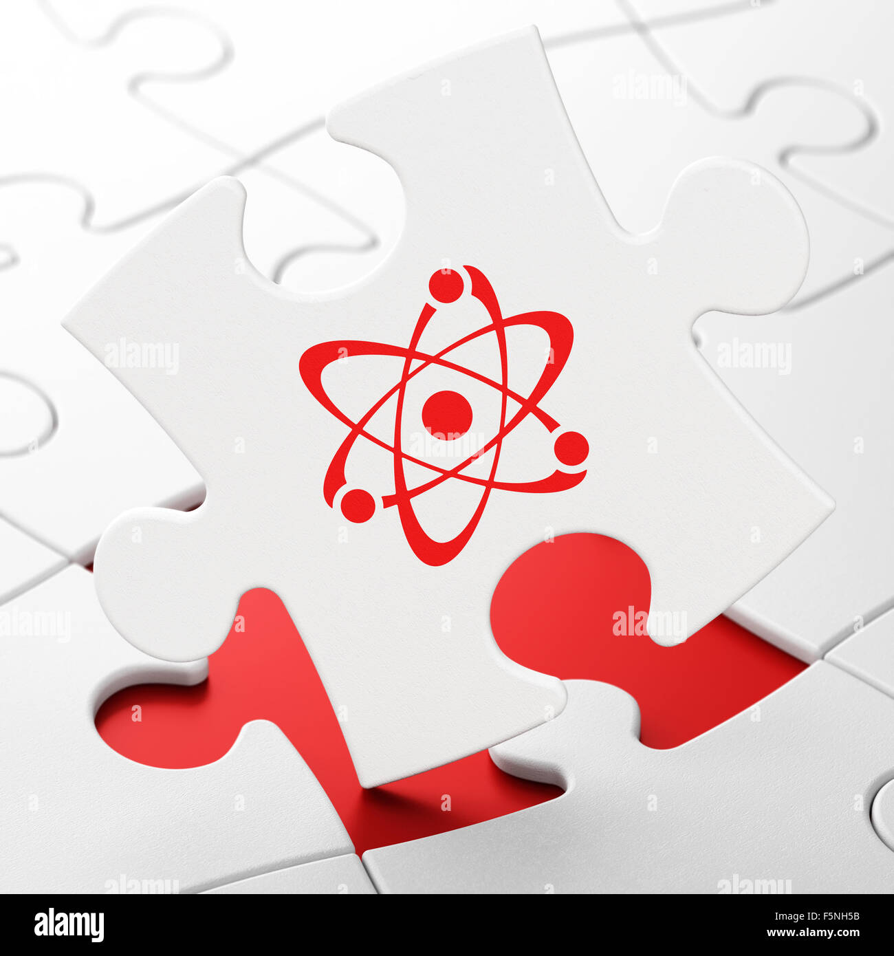 Science concept: Molecule on puzzle background Stock Photo - Alamy