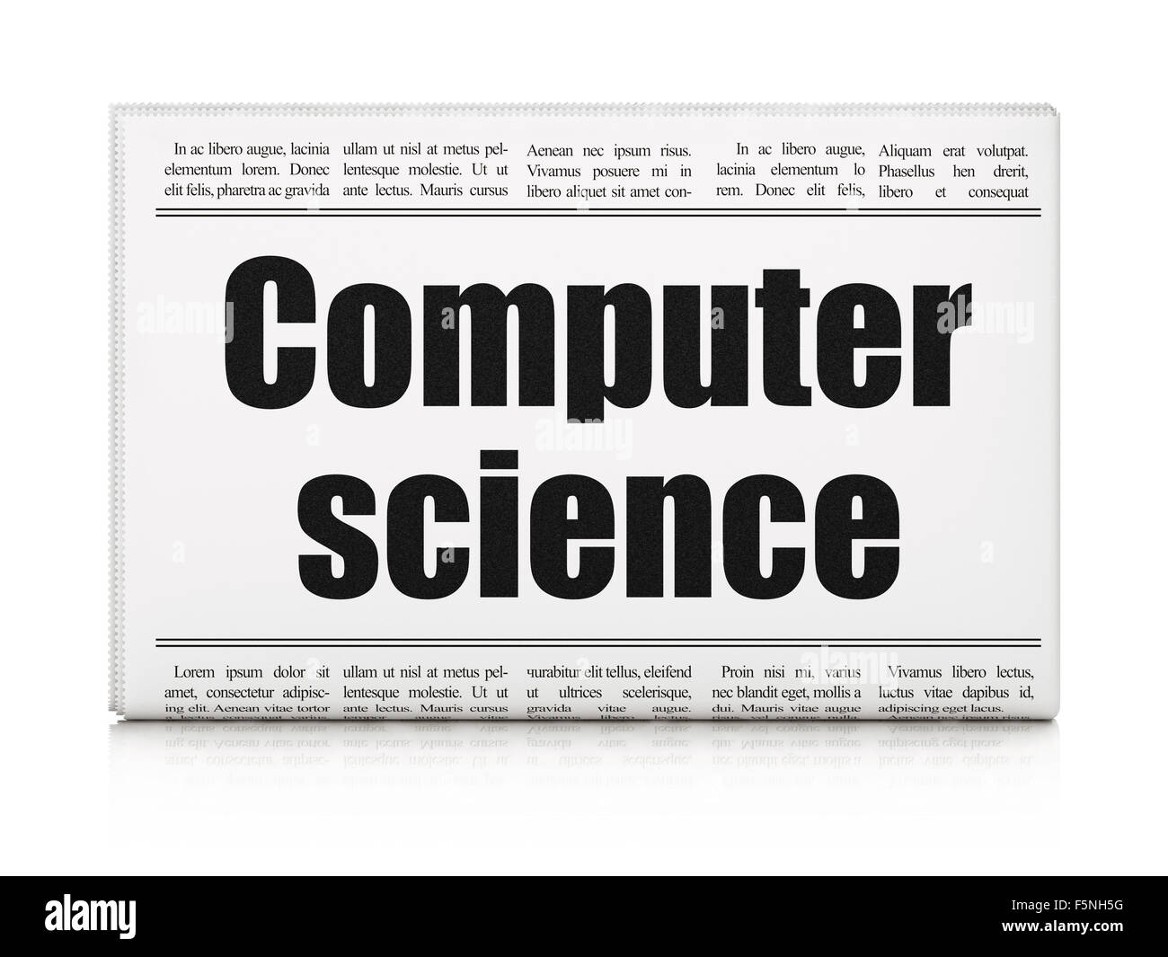 Science concept: newspaper headline Computer Science Stock Photo - Alamy
