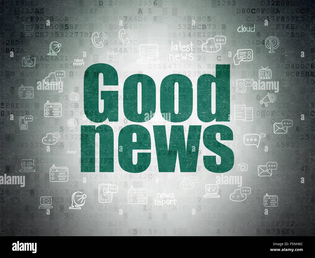 News concept: Good News on Digital Paper background Stock Photo - Alamy