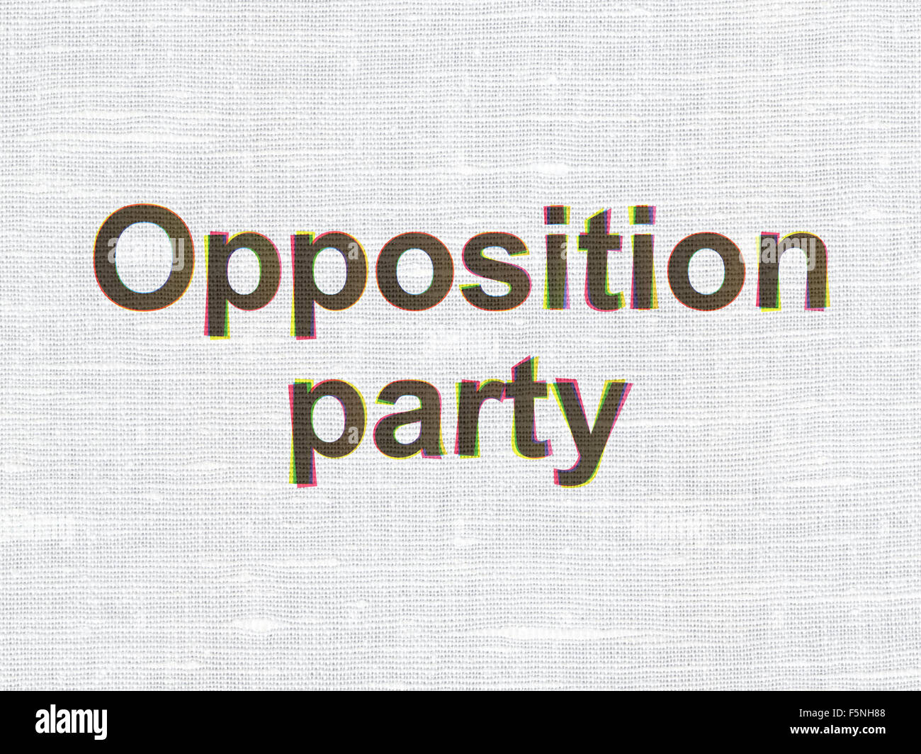 Political concept: Opposition Party on fabric texture background Stock ...