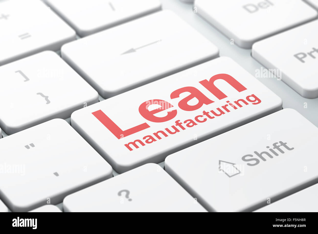 Industry concept: Lean Manufacturing on computer keyboard background ...