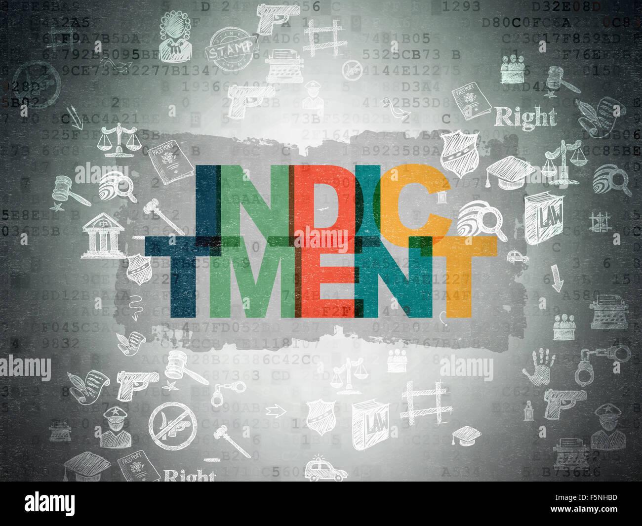Law concept: Indictment on Digital Paper background Stock Photo - Alamy