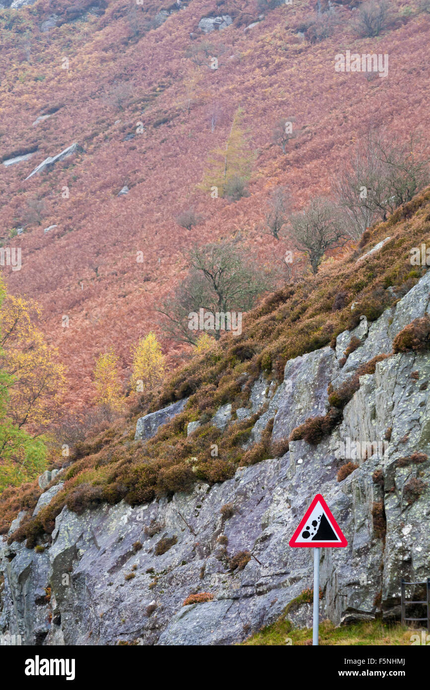 Falling rocks road sign road sign hi-res stock photography and images ...