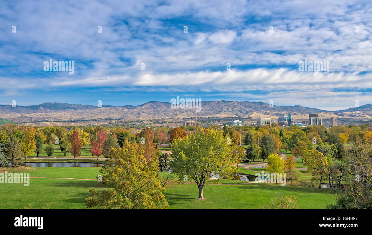 Boise city of trees in full autumn bloom Stock Photo - Alamy