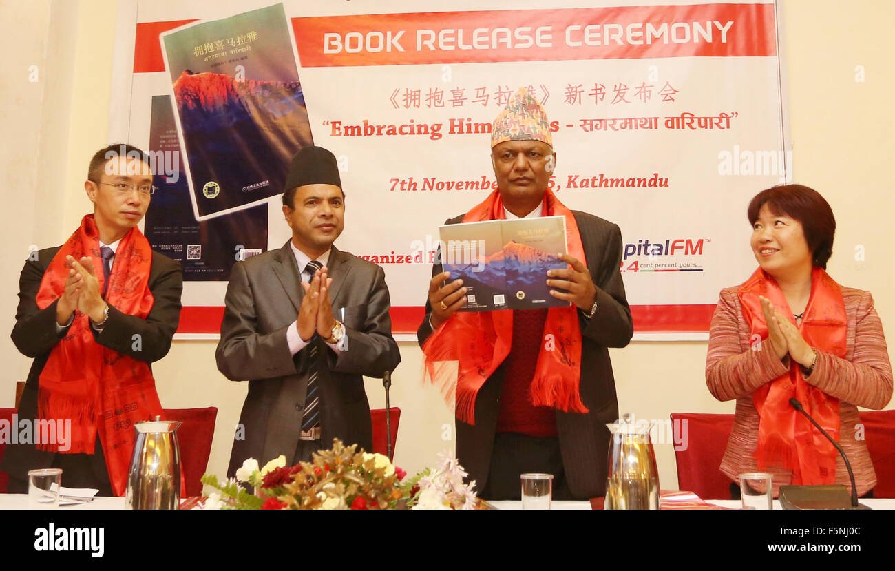 Kathmandu, Nepal. 7th Nov, 2015. Chancellor of Nepal Academy Ganga ...