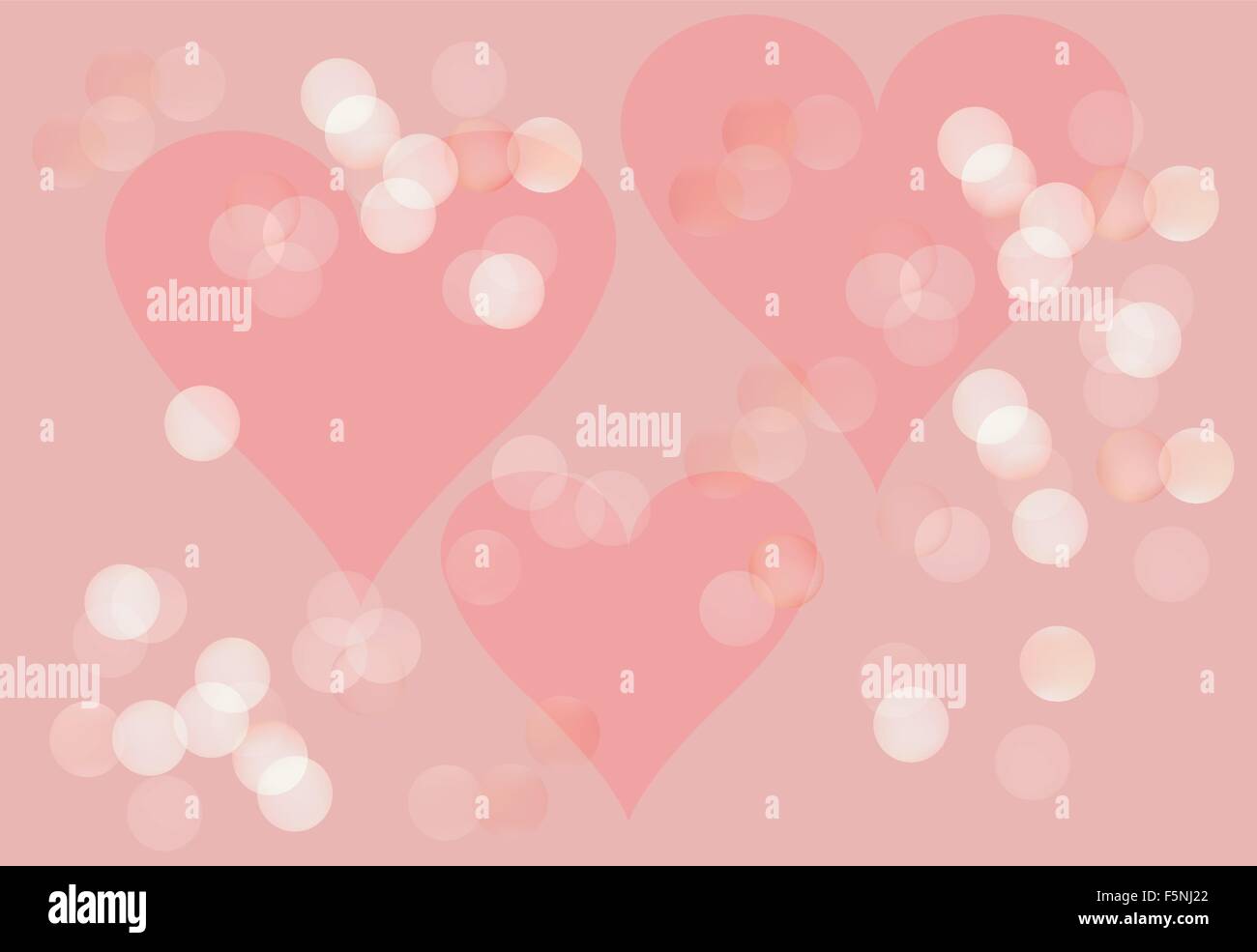 Spring romantic background in pink with hearts Stock Vector Image & Art ...