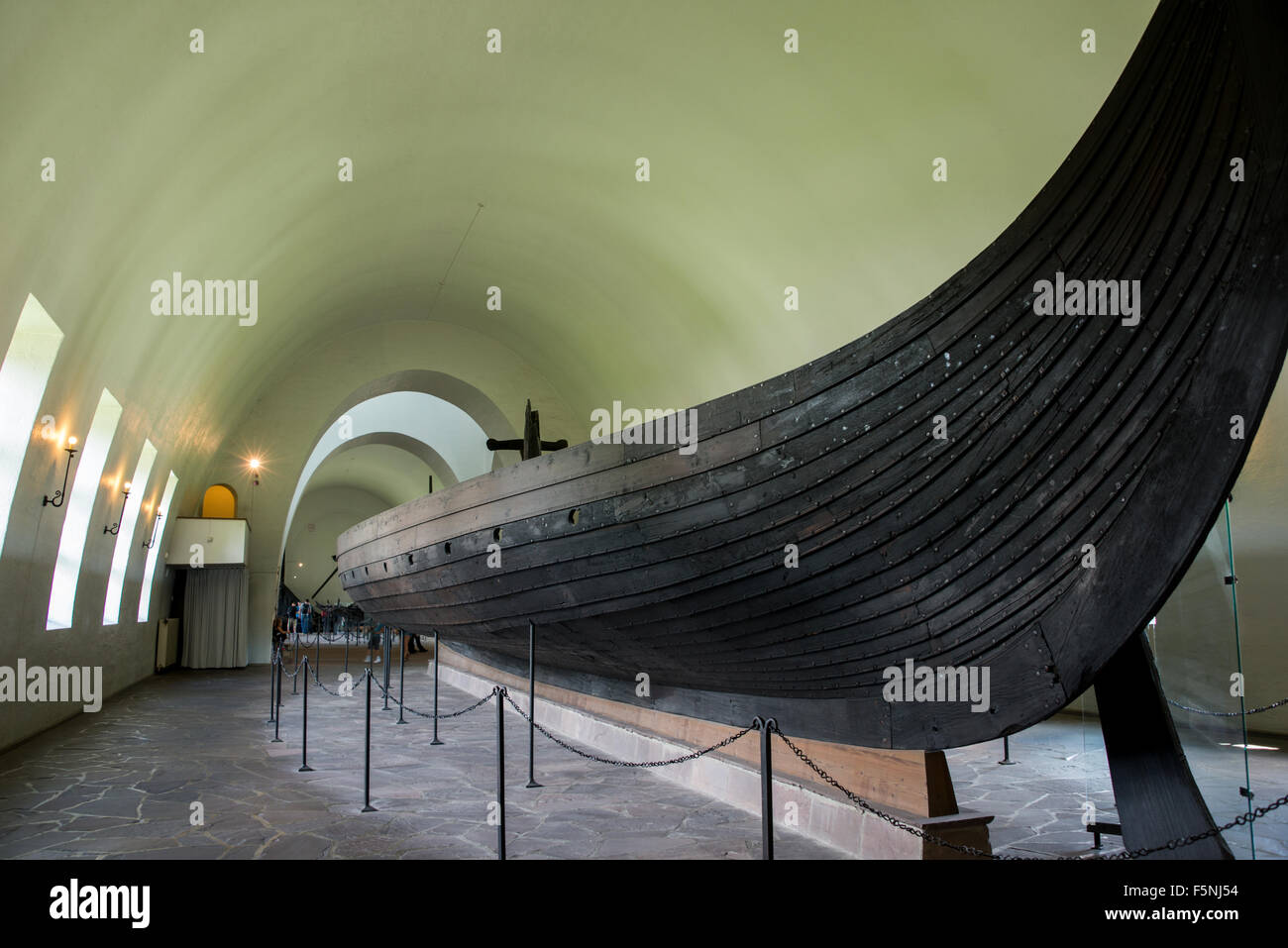 Norway, Oslo, The Viking Ship Museum. The Gokstad Ship, oak Viking ship ...