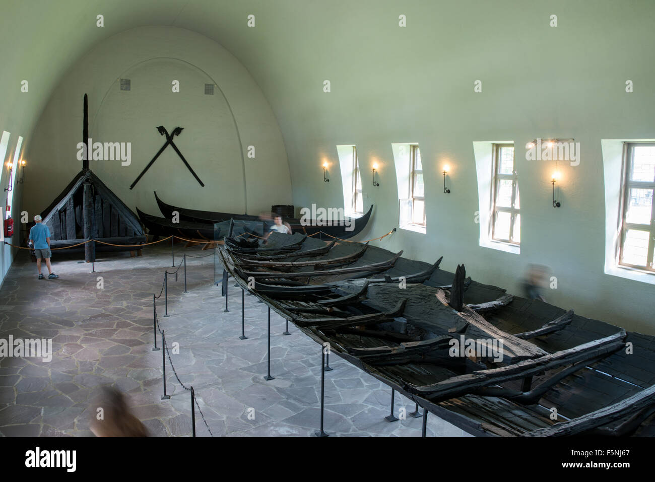 Norway, Oslo, The Viking Ship Museum. The Tune Ship, oak Viking ship, c ...