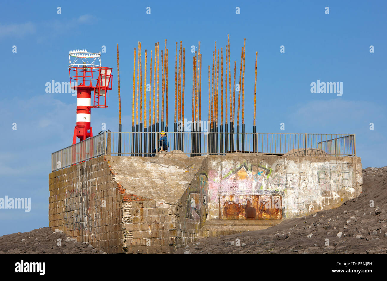 wind organ in Vlissingen built on a old German WW2 bunker Stock Photo ...
