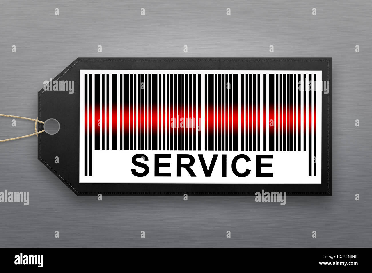 Service barcode with stainless steel background Stock Photo - Alamy