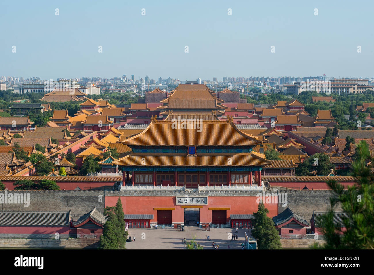 Bird view of forbidden city Beijing China Stock Photo - Alamy