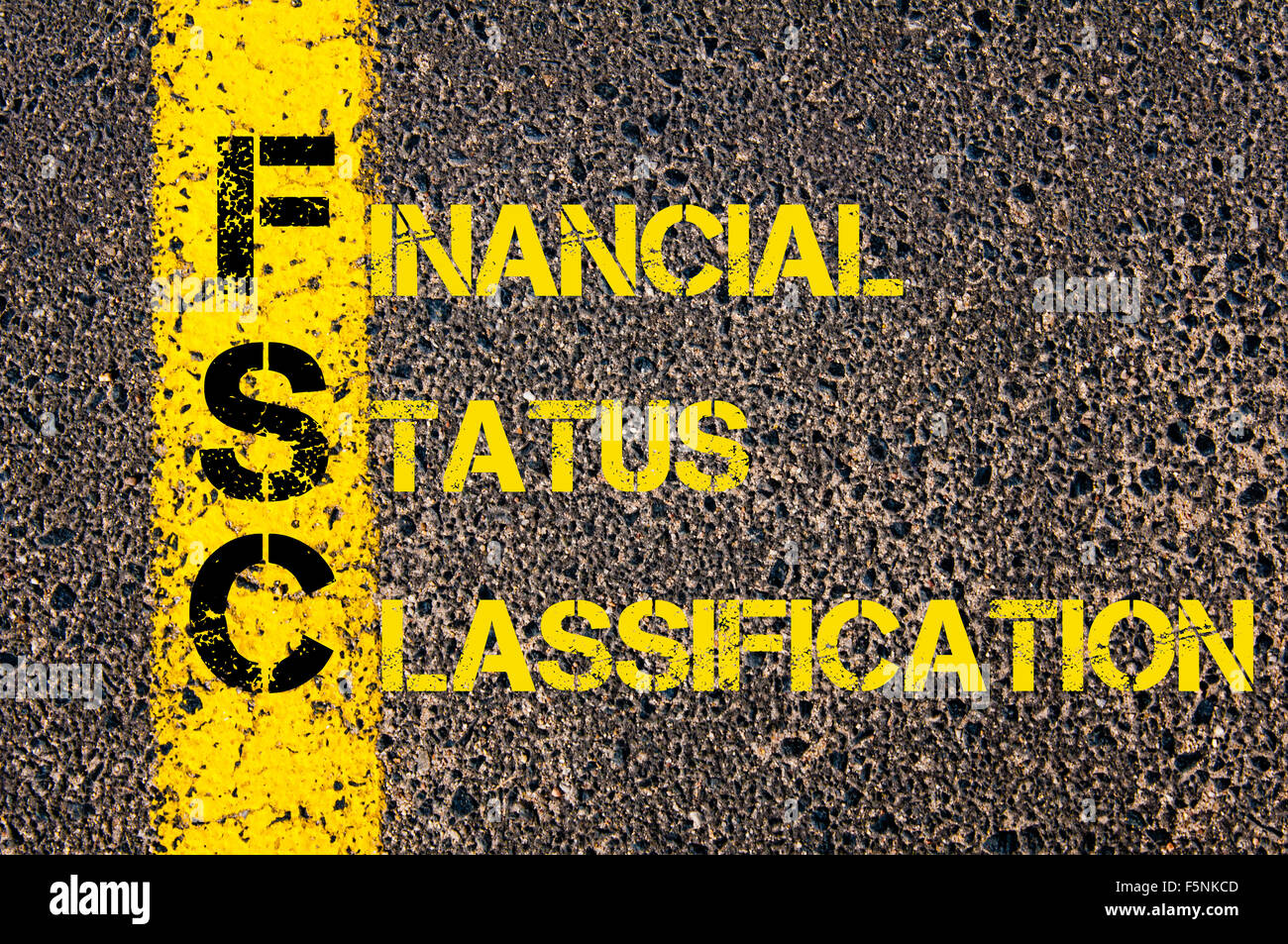 Concept image of Business Acronym FSC as Financial Status ...