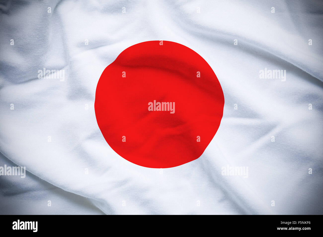 Wavy and rippled national flag of Japan background Stock Photo - Alamy