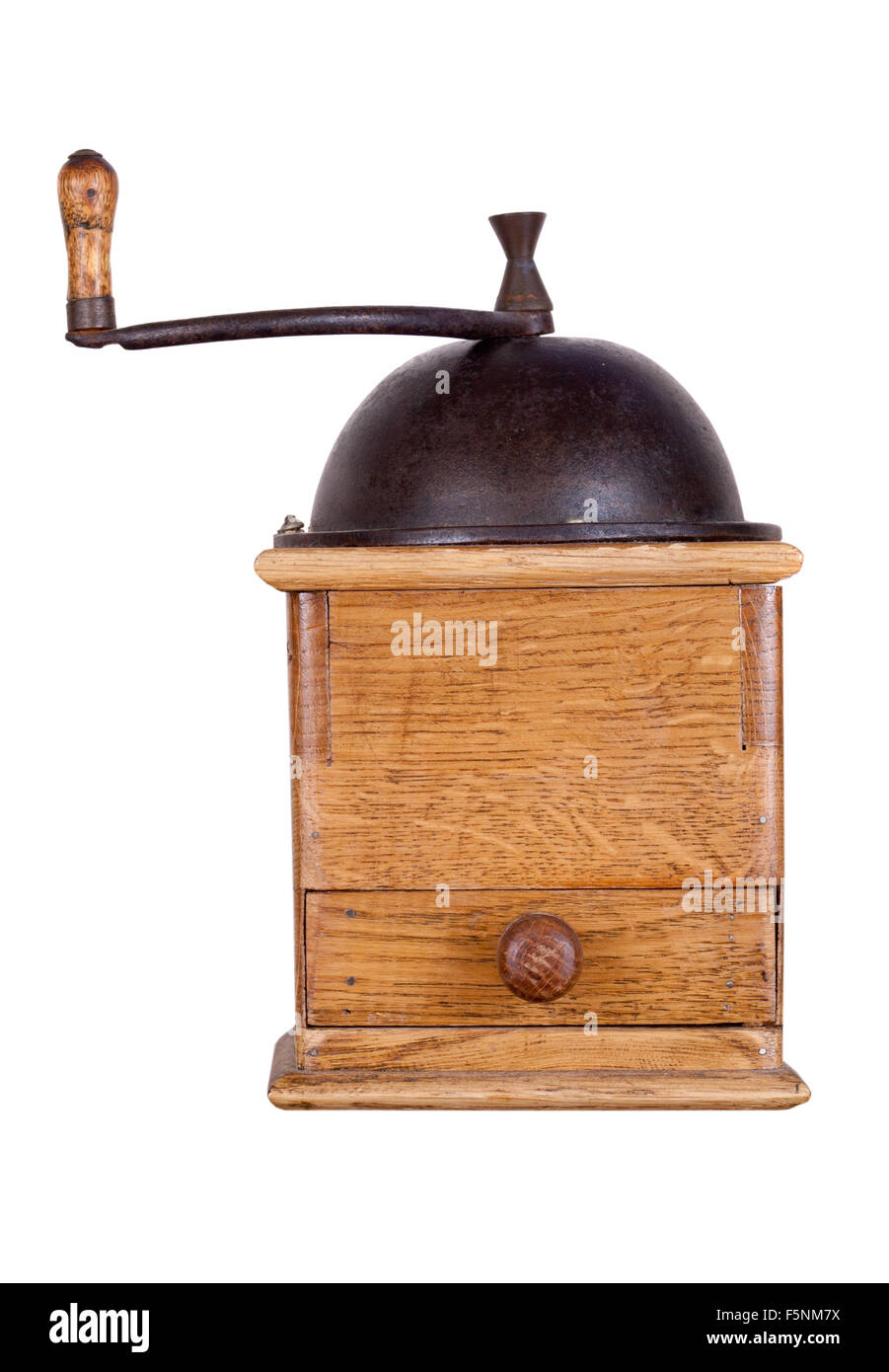 Old coffee mill, isolated on white background Stock Photo - Alamy