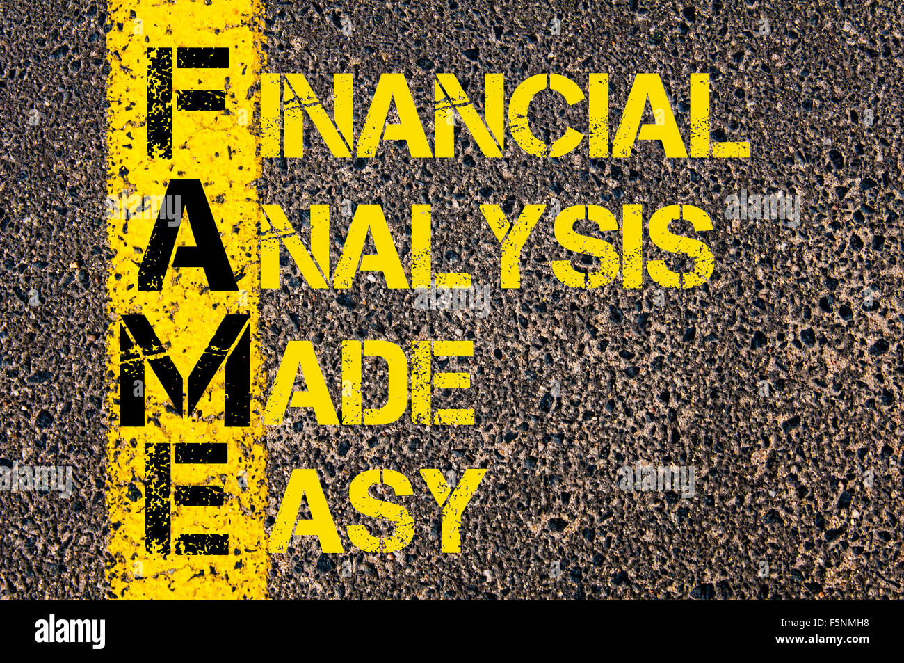 Concept image of Business Acronym FAME as Financial Analysis Made Easy ...