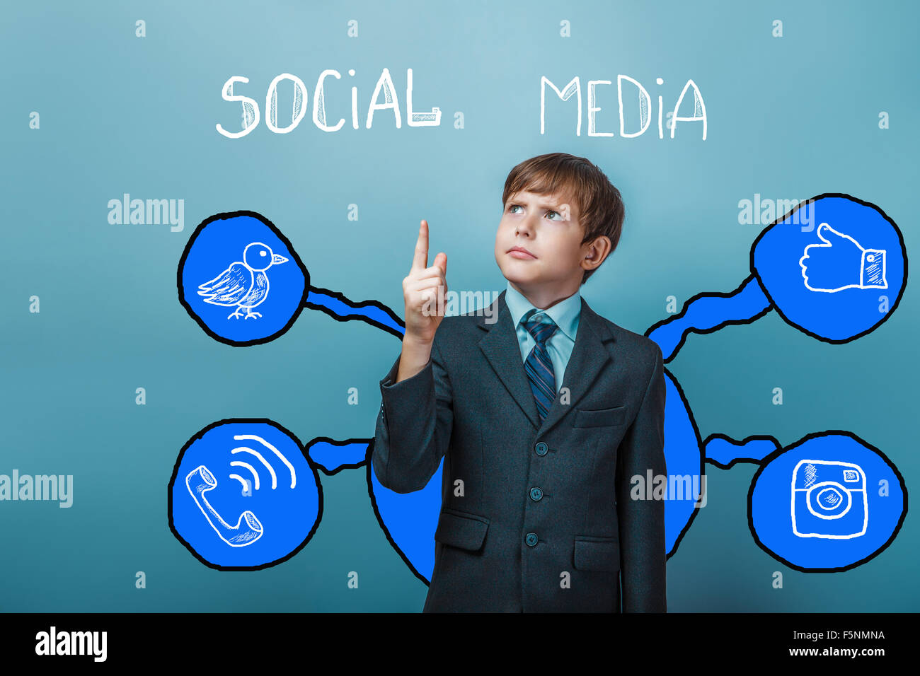 Boy media icons hi-res stock photography and images - Alamy